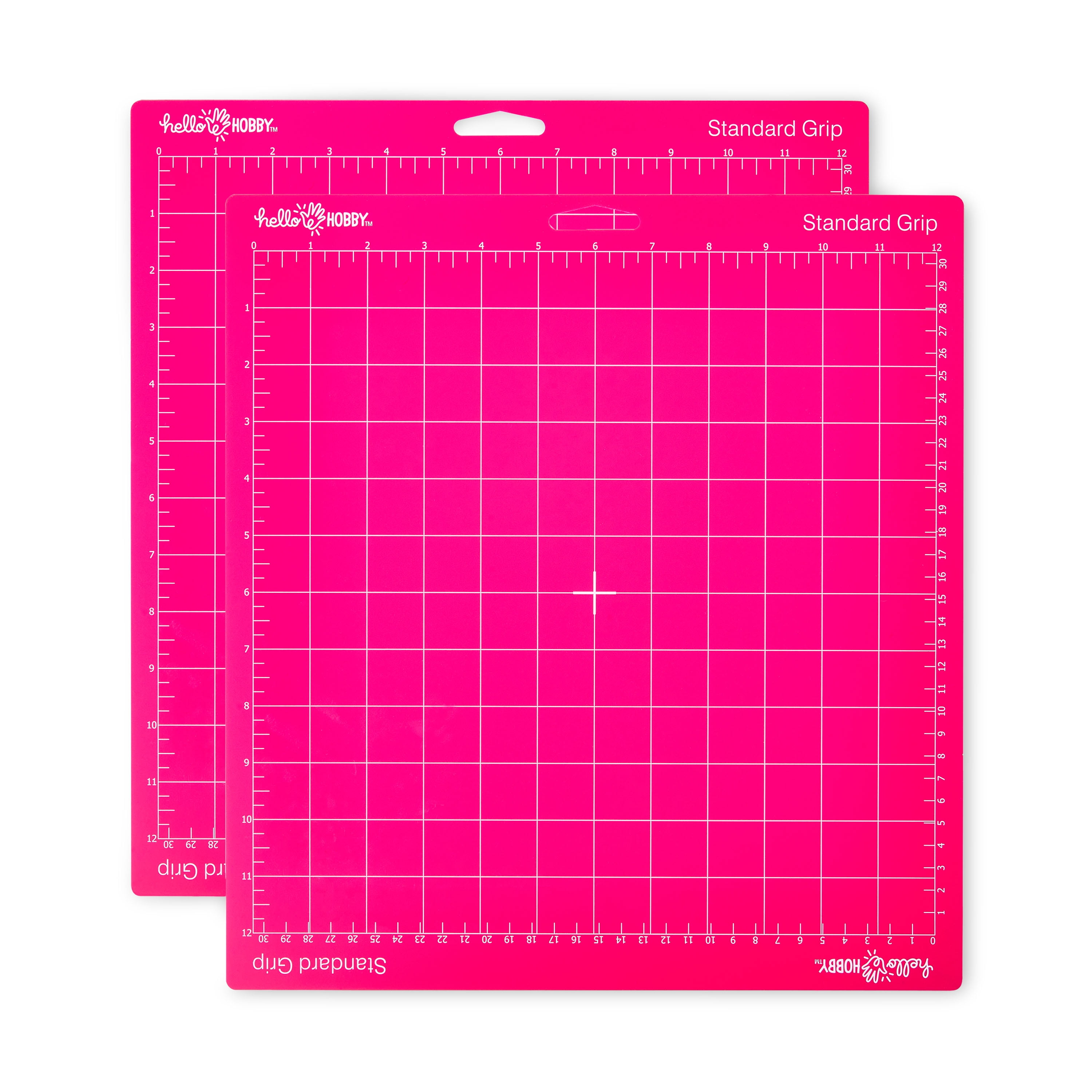 Hello Hobby 12" x 12" Standard Grip Adhesive Cutting Mat, Pink, 2 Count ...