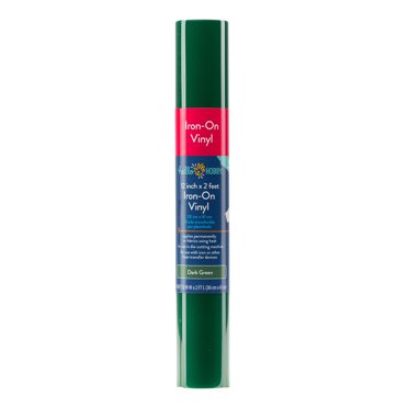 Hello Hobby 12" x 4' Dark Green Permanent Craft Vinyl Roll - Walmart.com