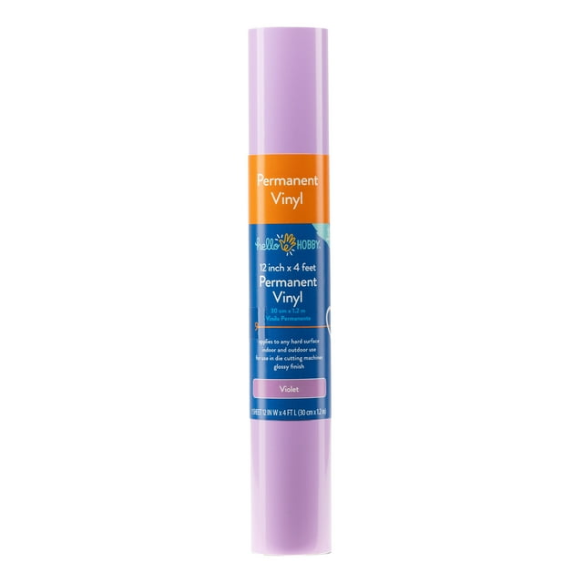 Hello Hobby 12" x 4' Violet Permanent Craft Vinyl Roll - Walmart.com