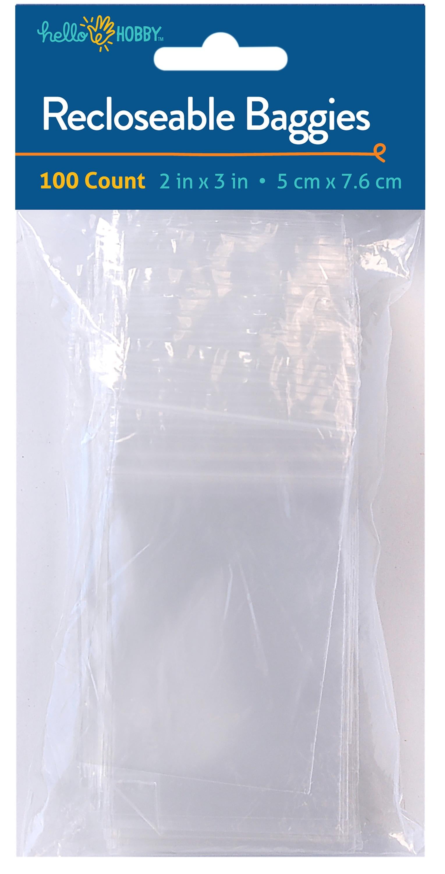 Hello Hobby - 2"x3" Re-closable Plastic Bags, Jewelry & Craft Bag ...