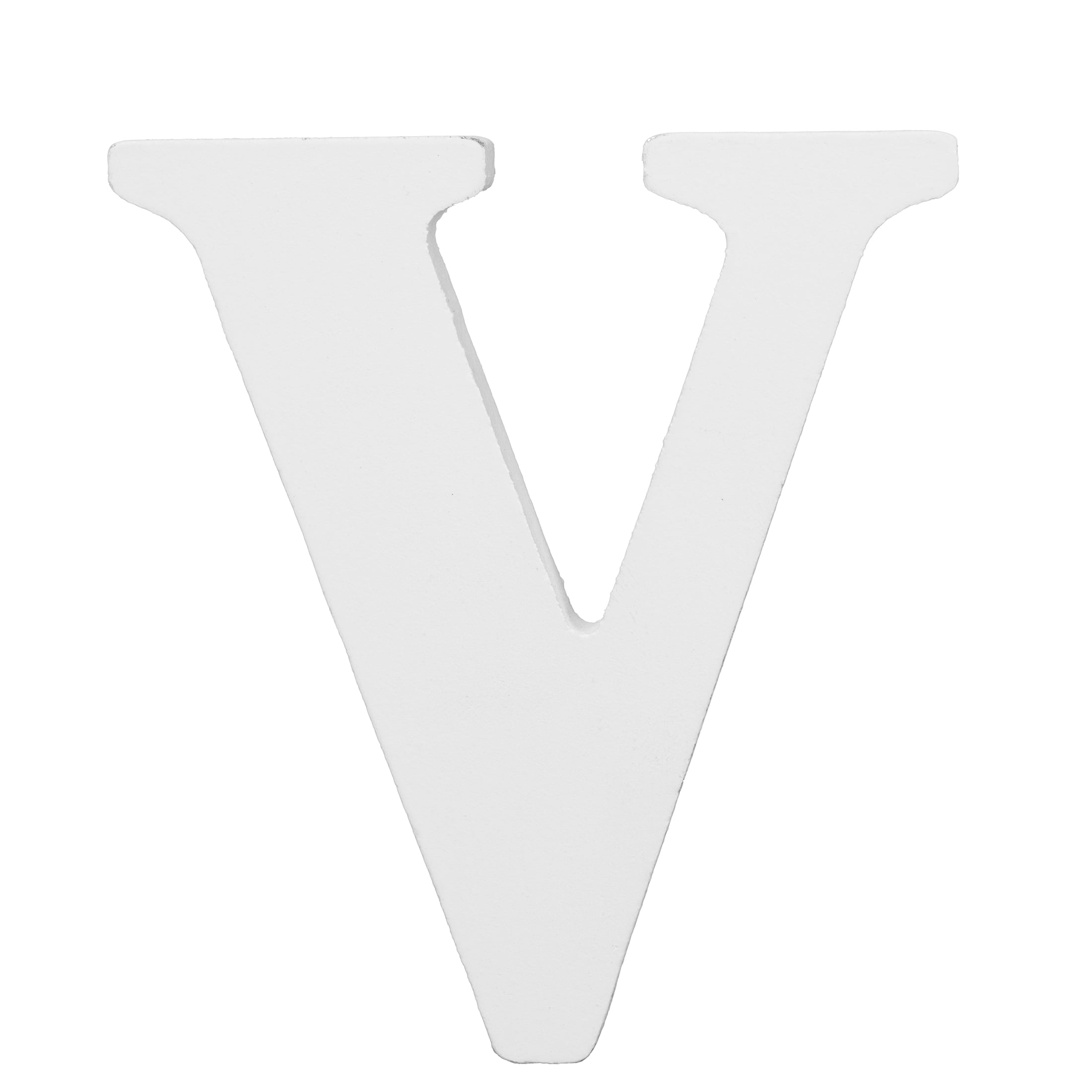 Hello Hobby 3" White Wood Letter V - Walmart.com