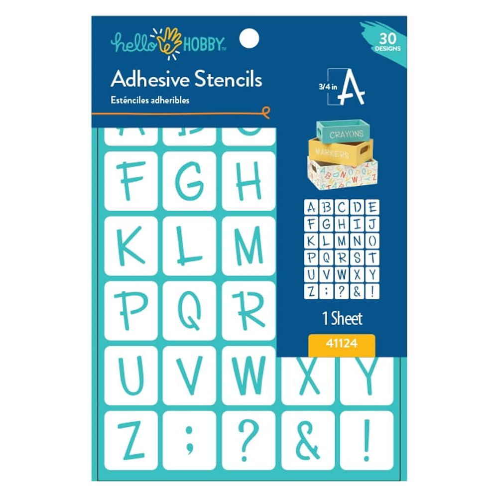 Hello Hobby Adhesive Stencils & Templates (30 Count) - Walmart.com