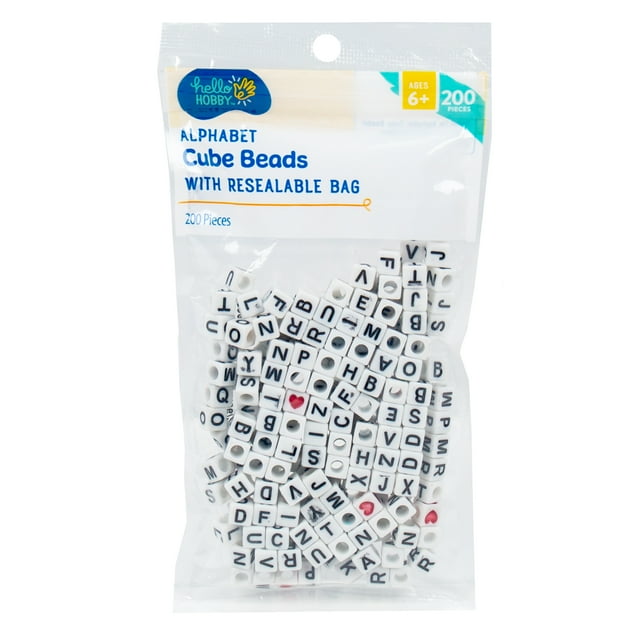 Hello Hobby Alphabet Cube Beads, Boys and Girls, Child, Ages 6 ...