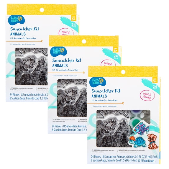 Hello Hobby Animals Window Art, 3 Pack - Walmart.com