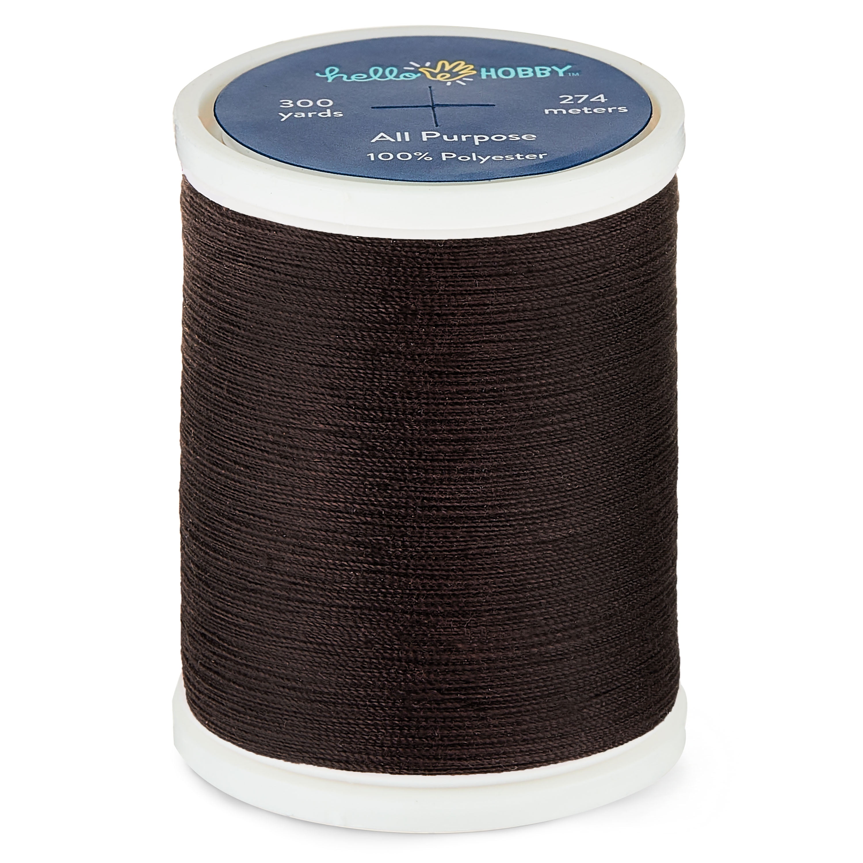Hello Hobby Bitter Chocolate Brown 100% Polyester All Purpose Thread ...