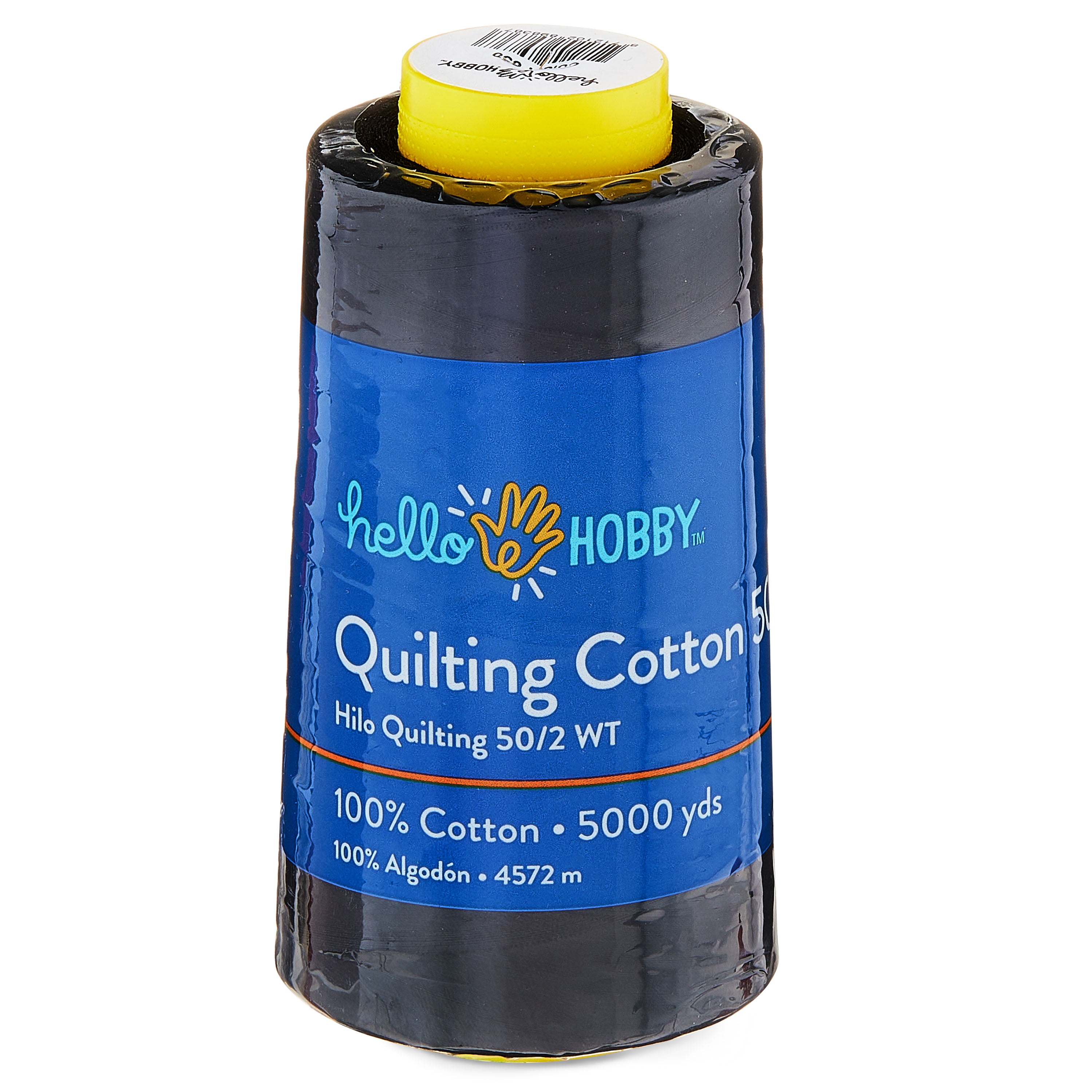 Hello Hobby Black 100% Pima Cotton Quilting Thread, 50/2 WT, 5000 Yards ...