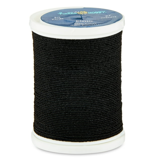 Hello Hobby Black Elastic Thread, 30 Yards - Walmart.com