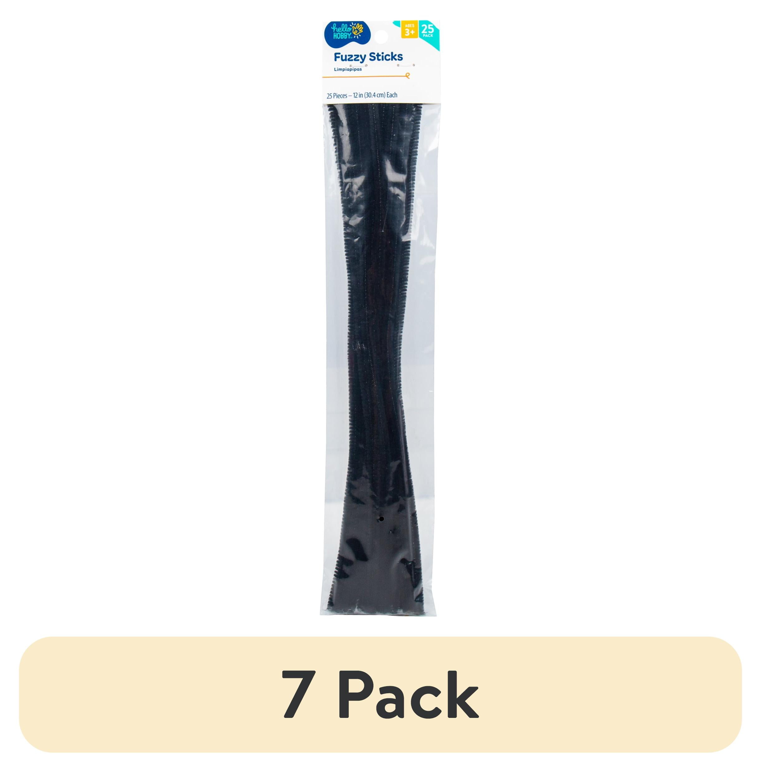 (7 pack) Hello Hobby Black Fuzzy Sticks, 25-Pack - Walmart.com