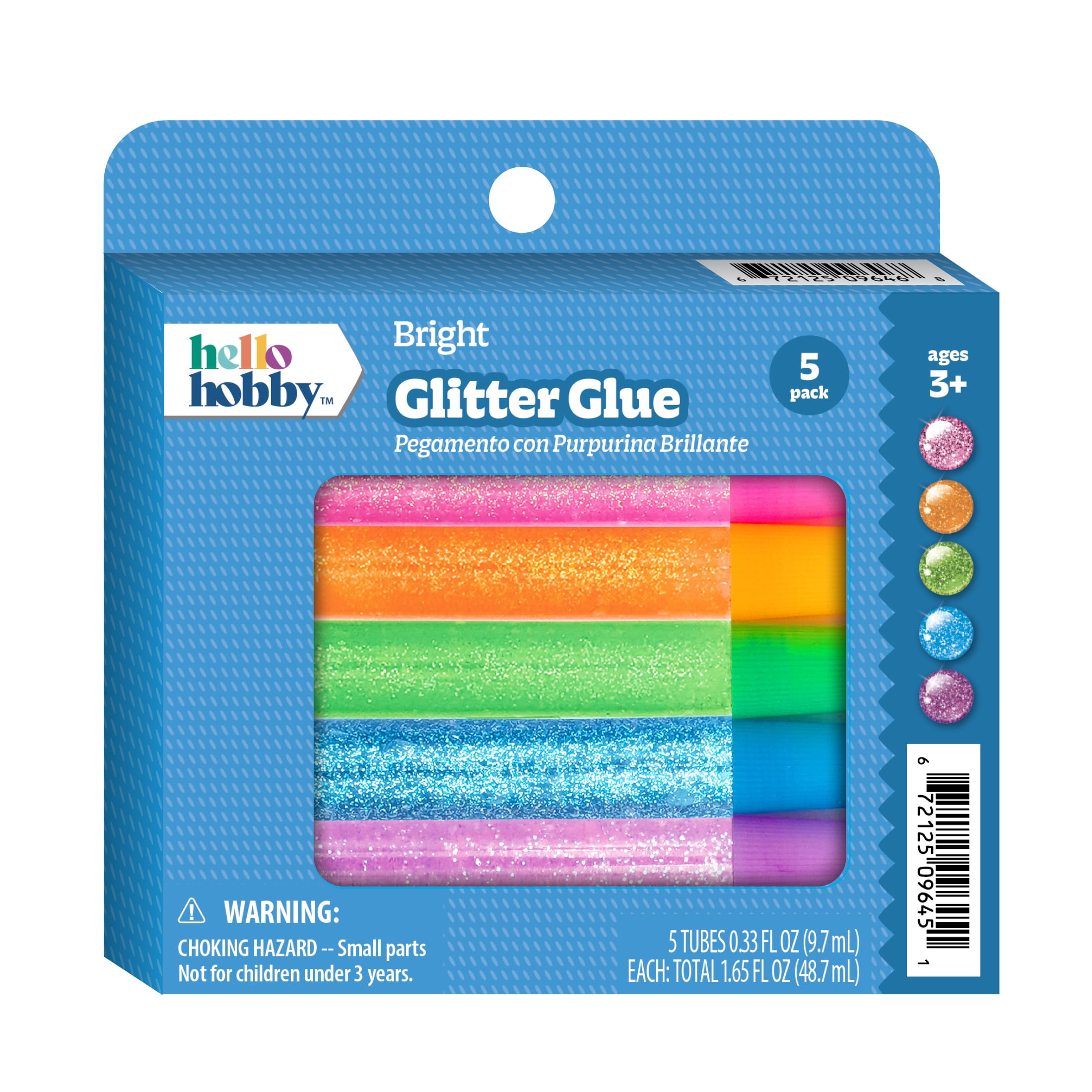Hello Hobby Bright Glitter Glue Pens, Glitter Glue for Crafts, , 5 Pack ...