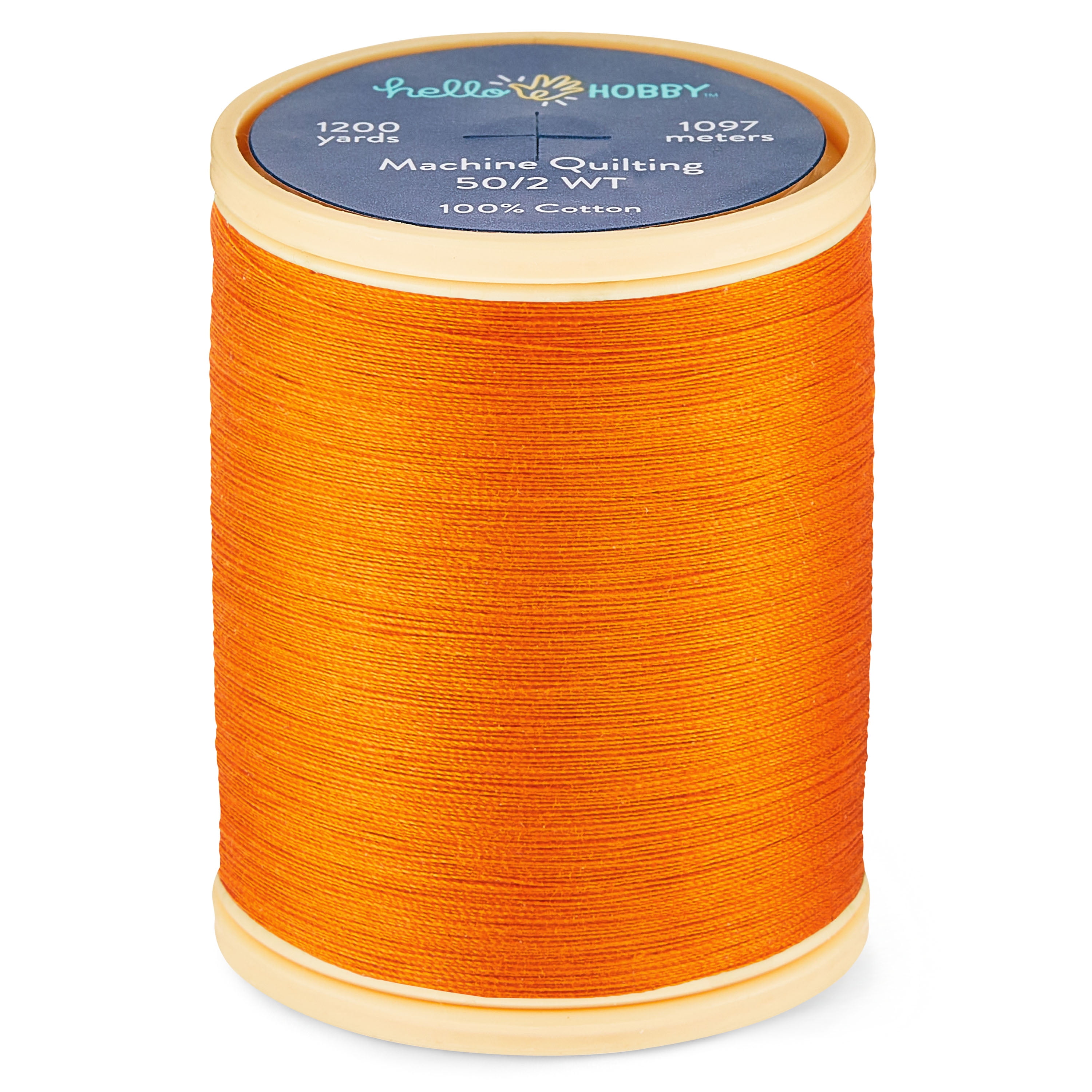 Hello Hobby Bright Marigold 100% Pima Cotton Quilting Thread, 50/2 WT ...