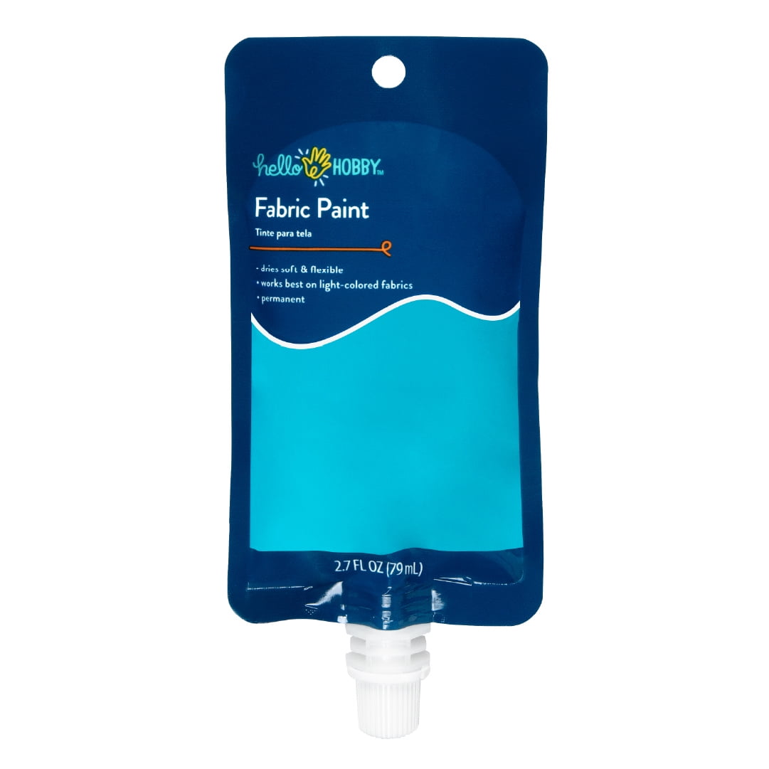 Hello Hobby Brush-on Fabric Paint, Light Blue, 2.7 fl oz - Walmart.com