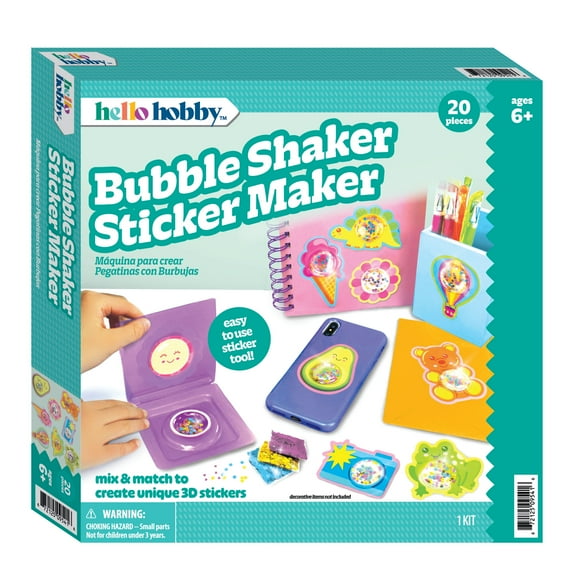 Hello Hobby 3D Bubble Shaker Sticker Maker Kit for Kids - Walmart.com
