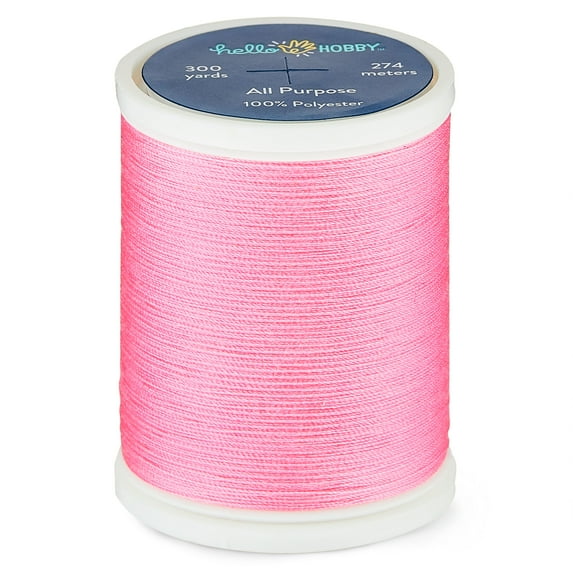 Hello Hobby Candy Floss Red 100% Polyester All Purpose Thread, 300 Yards - Walmart.com