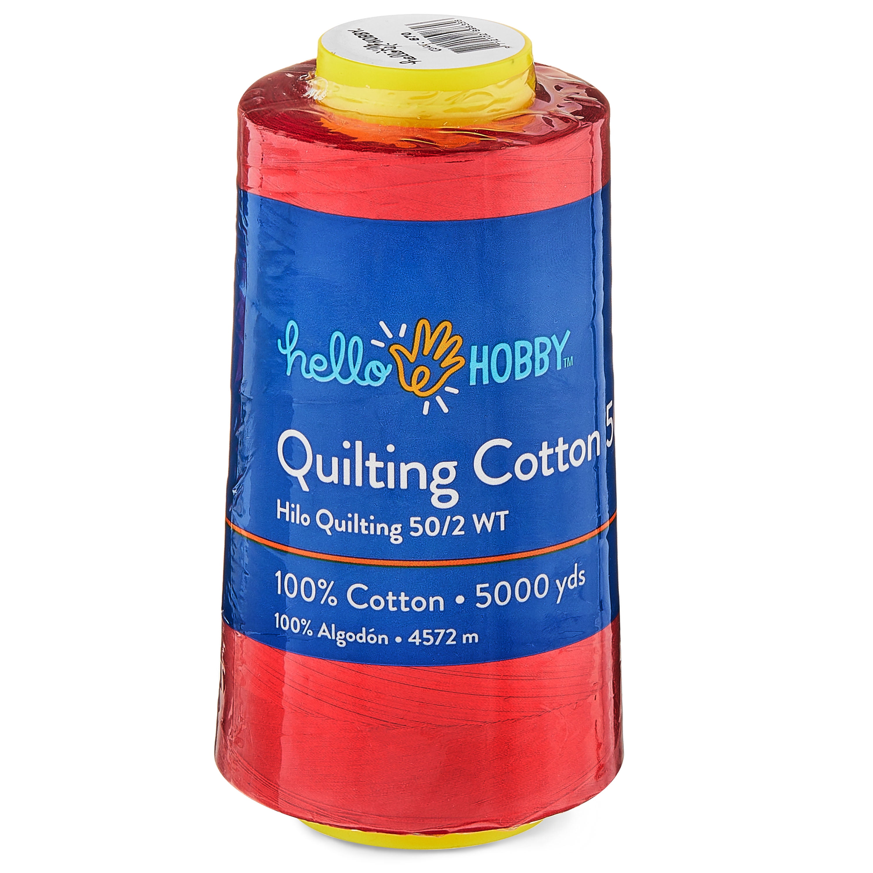 Hello Hobby Chinese Red 100% Pima Cotton Quilting Thread, 50/2 WT, 5000 ...