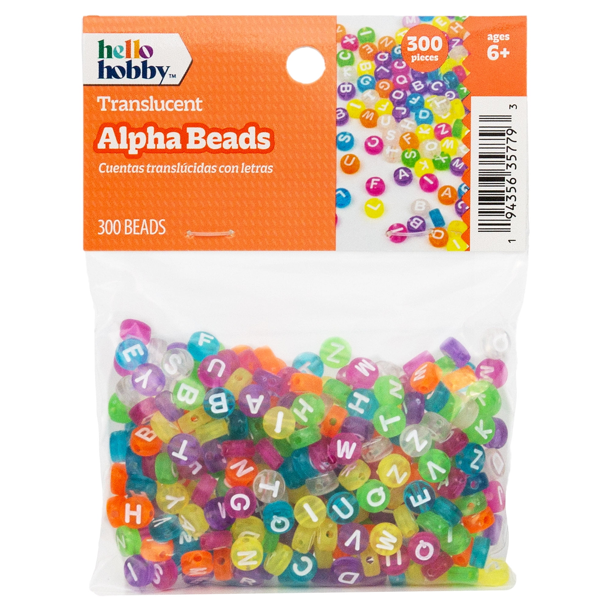 Hello Hobby Translucent Alpha Beads - Walmart.com