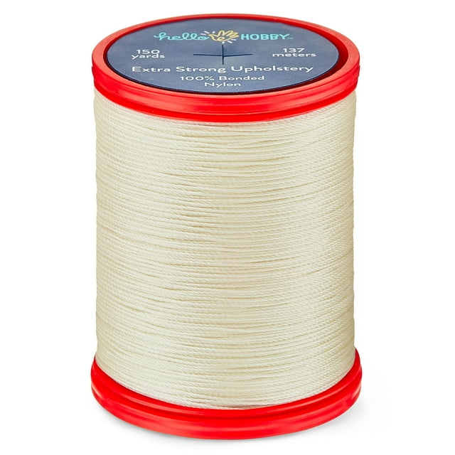 Hello Hobby Cream White 100% Bonded Nylon Thread, 150 Yards - Walmart.com