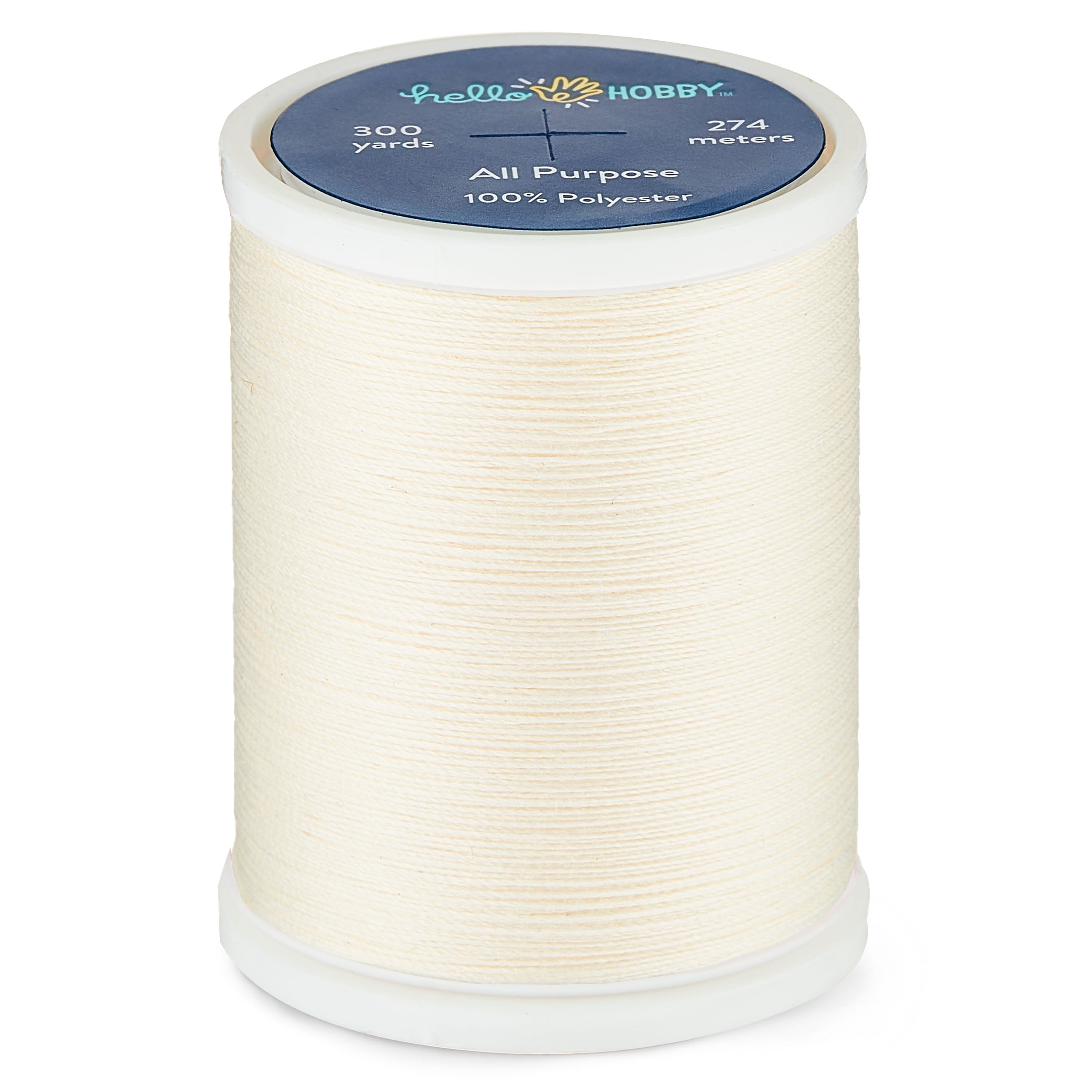 Hello Hobby All Purpose White Sewing Thread Medium Weight for Hand and ...