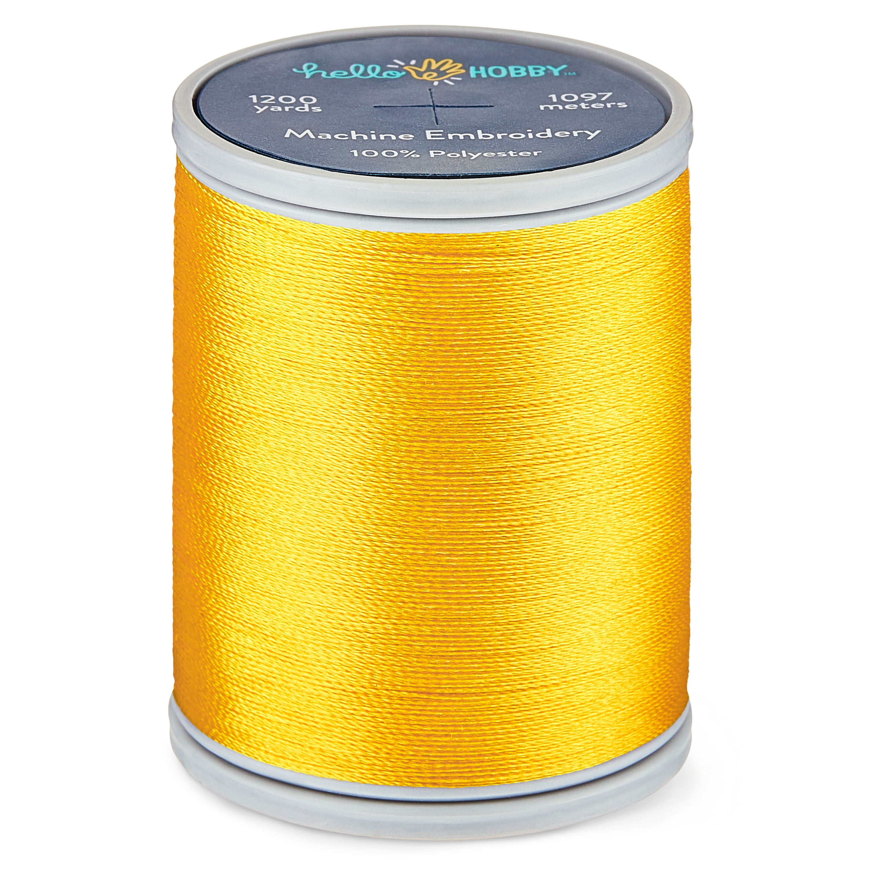 Hello Hobby Daffodil Yellow 100% Polyester Machine Embroidery Thread ...