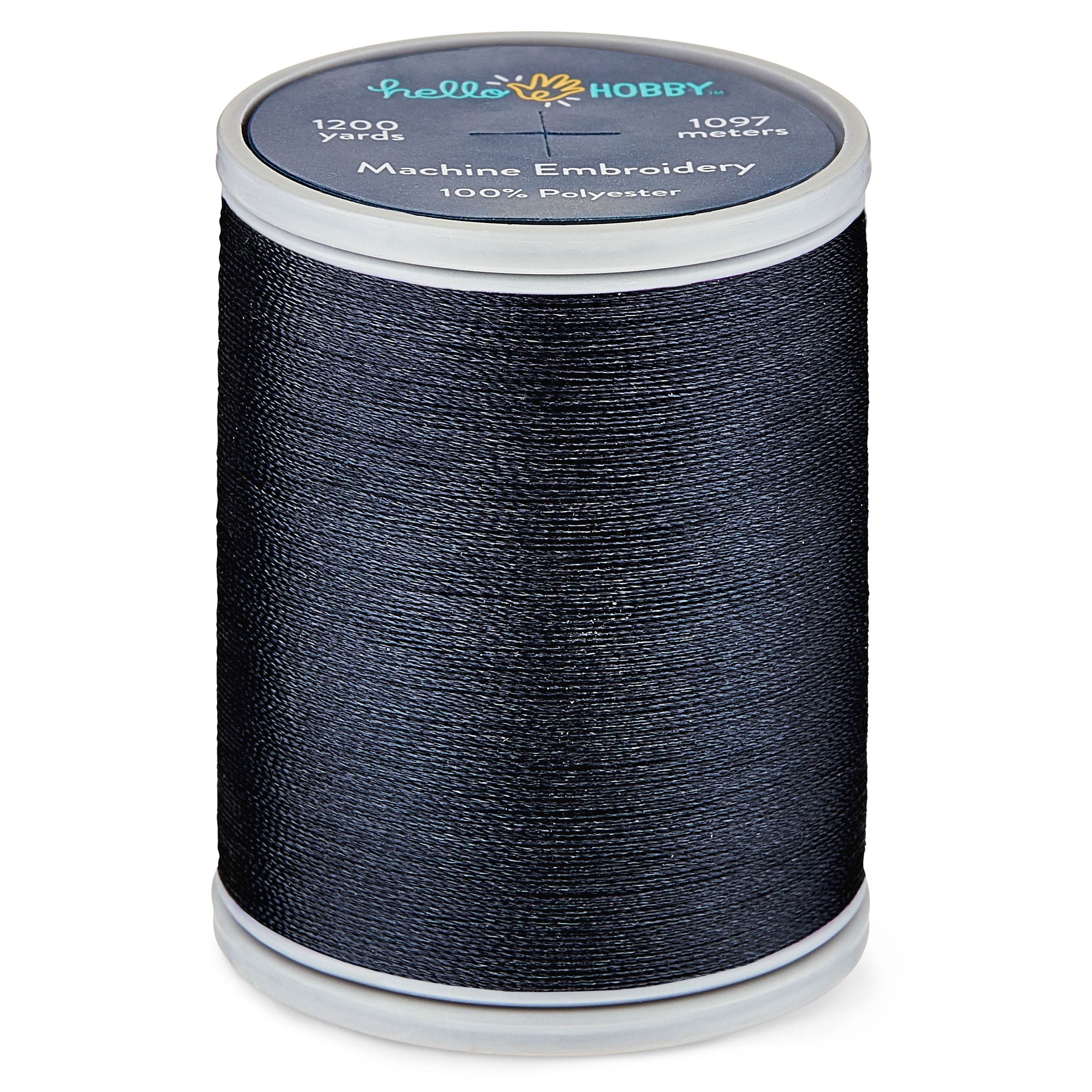 Hello Hobby Dark Gray 100% Polyester Machine Embroidery Thread, 40 WT ...