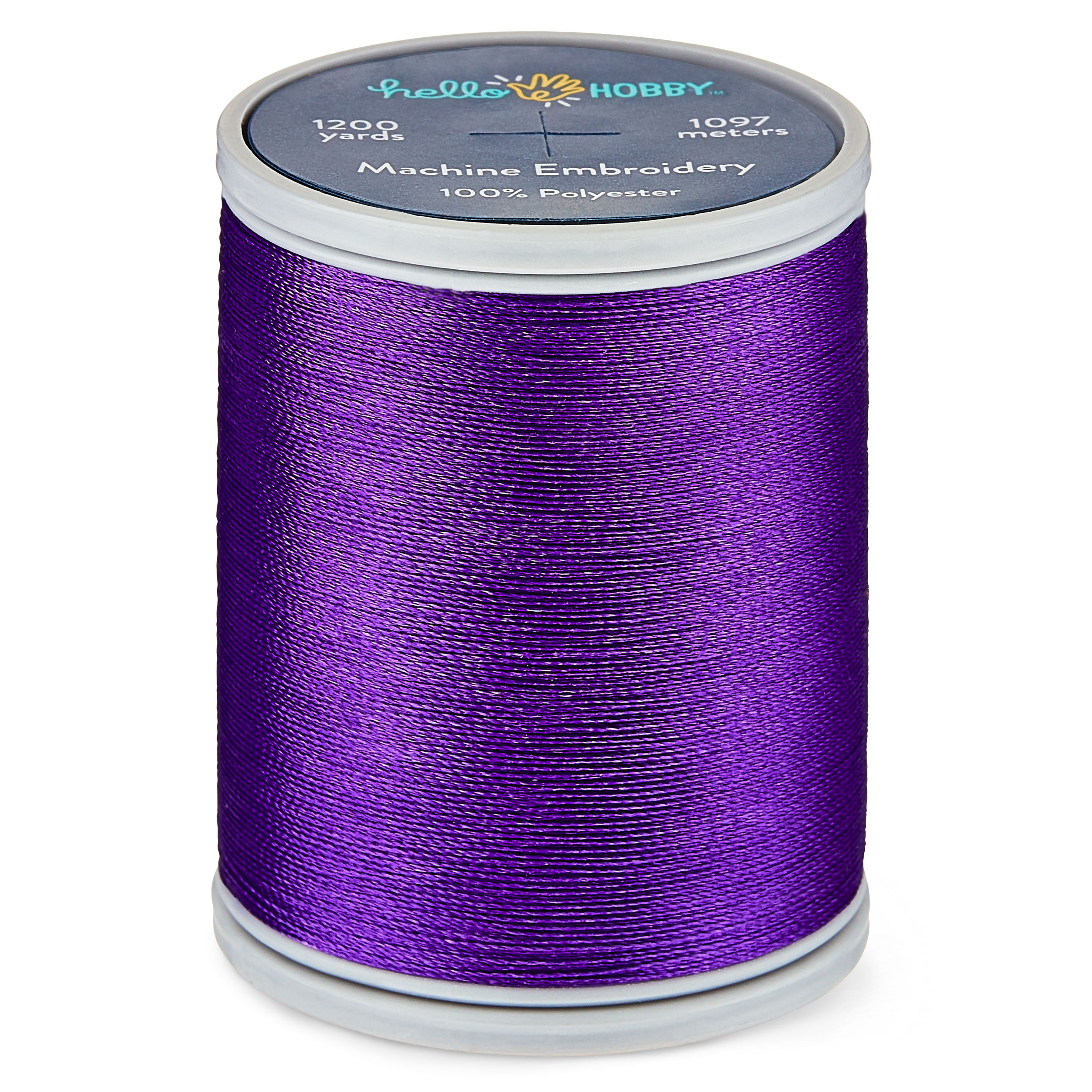 Hello Hobby Dark Purple 100% Polyester Machine Embroidery Thread, 40 WT ...