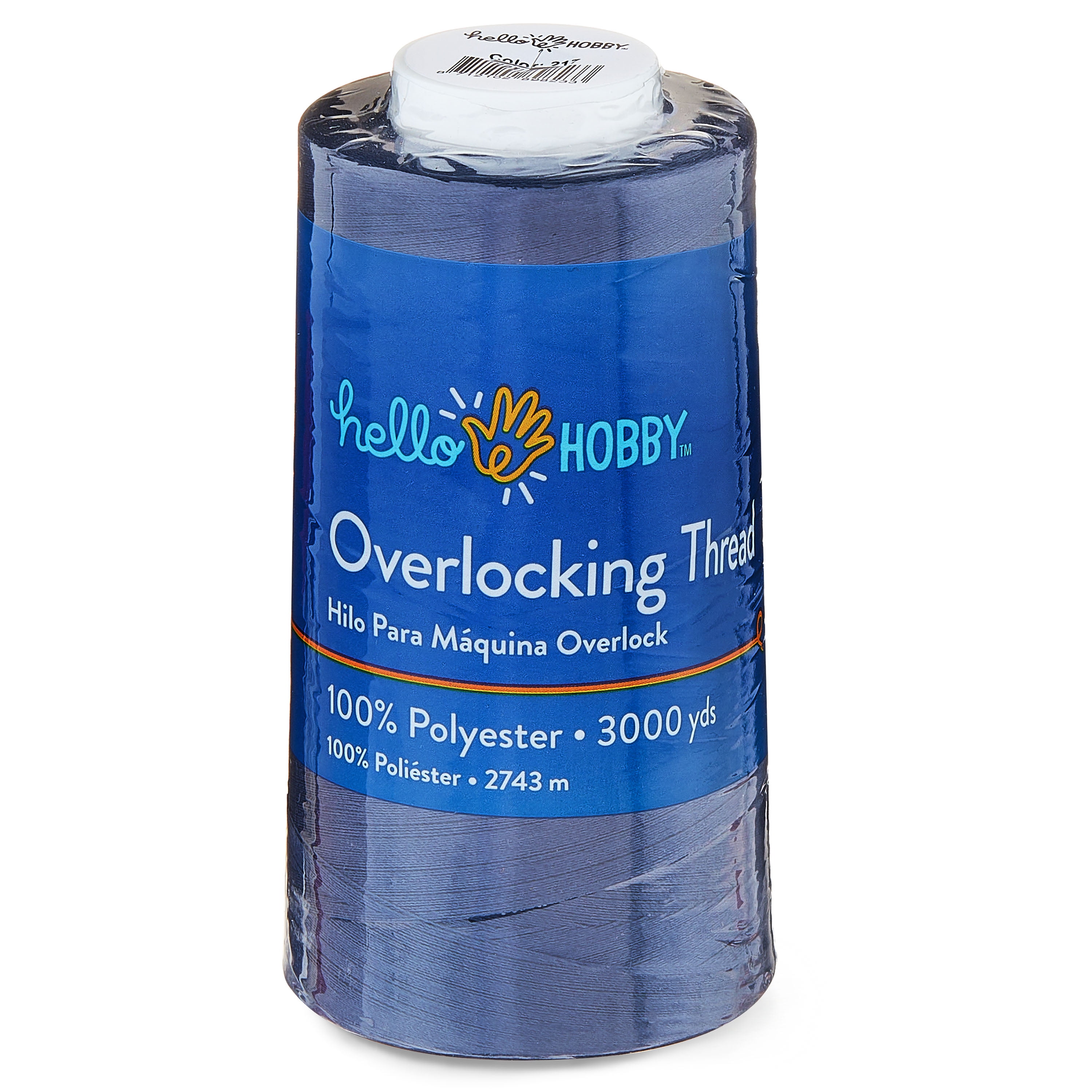 Hello Hobby Overlocking Thread 3000 Yards Deep Blue 100% Polyester for ...