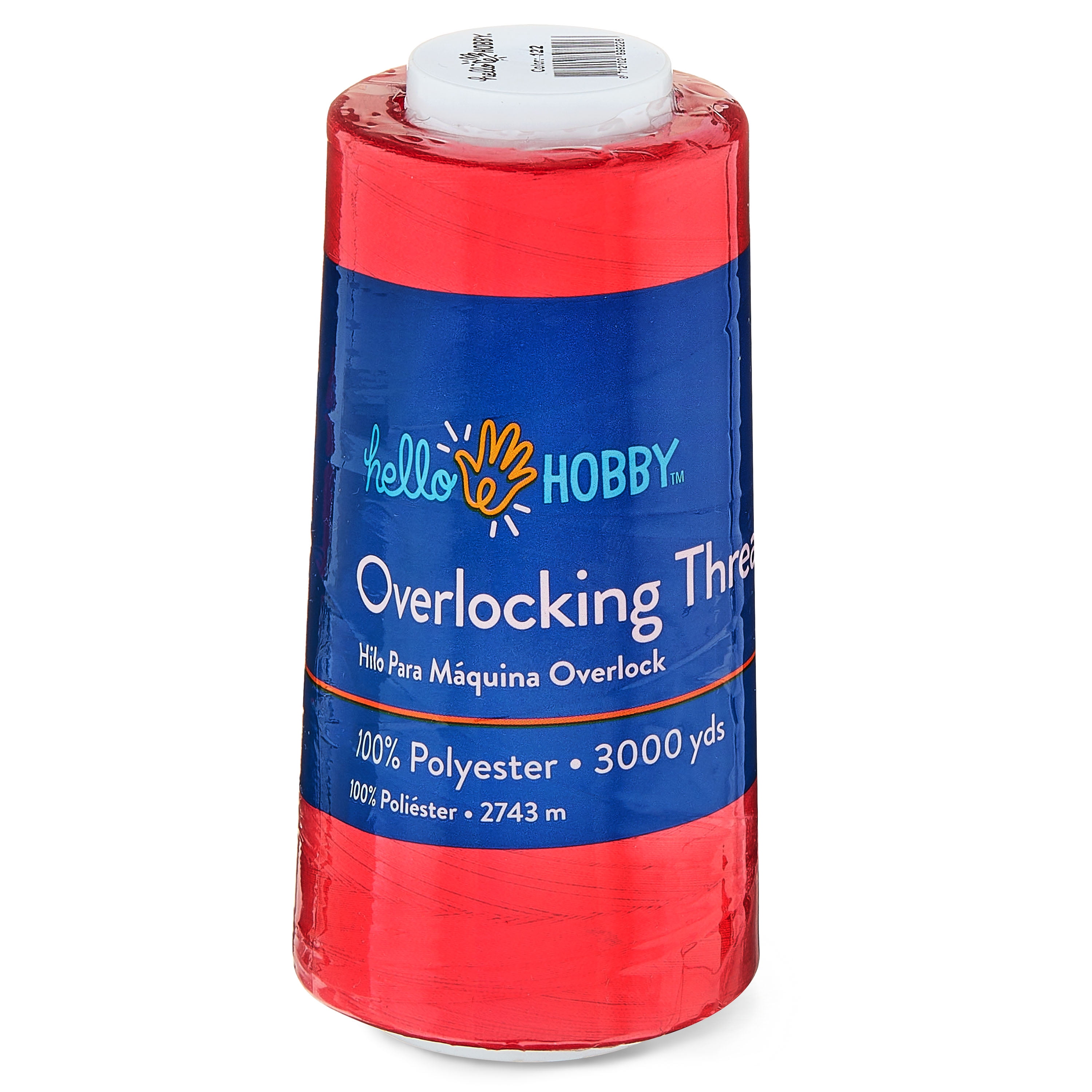 Hello Hobby Dragon Blood Red 100% Polyester Overlocking Thread, 3000 ...