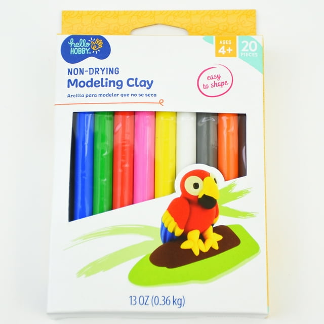 Hello Hobby EZ Shape 1 lb. Non-Drying Modeling Clay, 20 Pieces ...