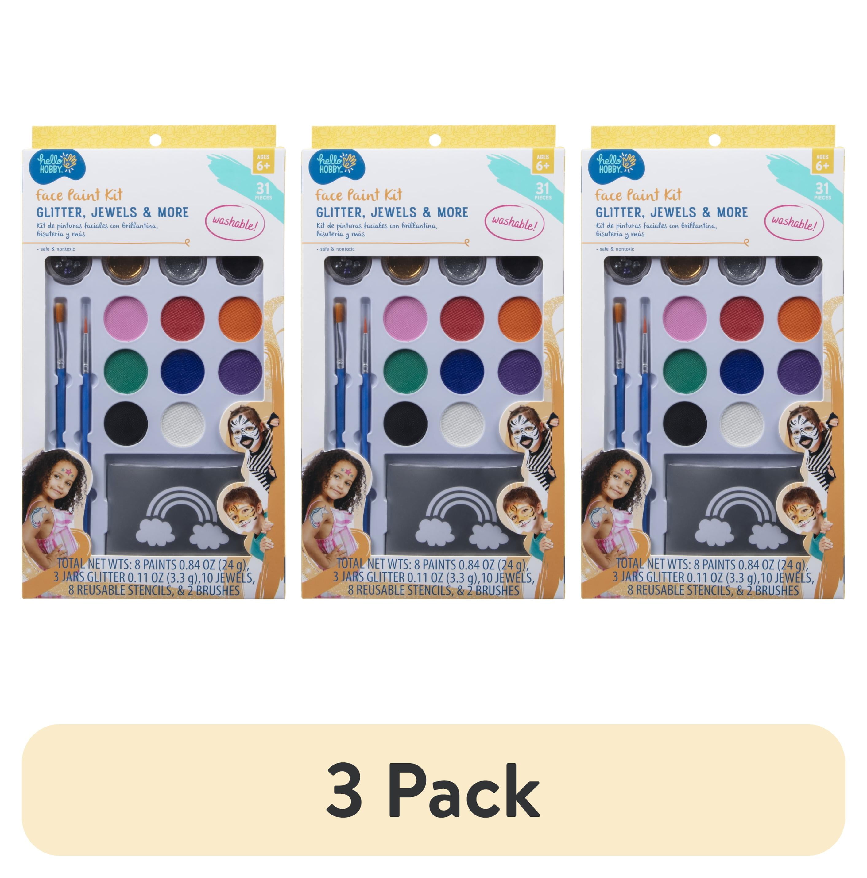 (3 pack) Hello Hobby Face and Body Art Face Paint, Variety Pack ...