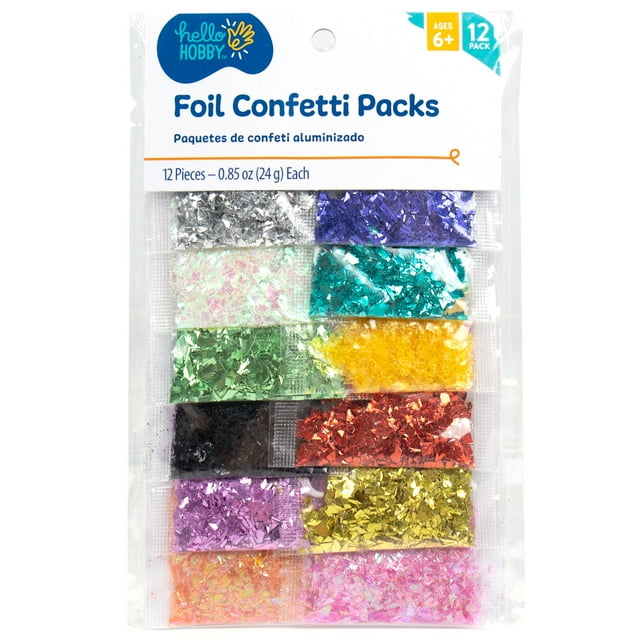 Hello Hobby Foil Confetti, 12-Pack - Walmart.com
