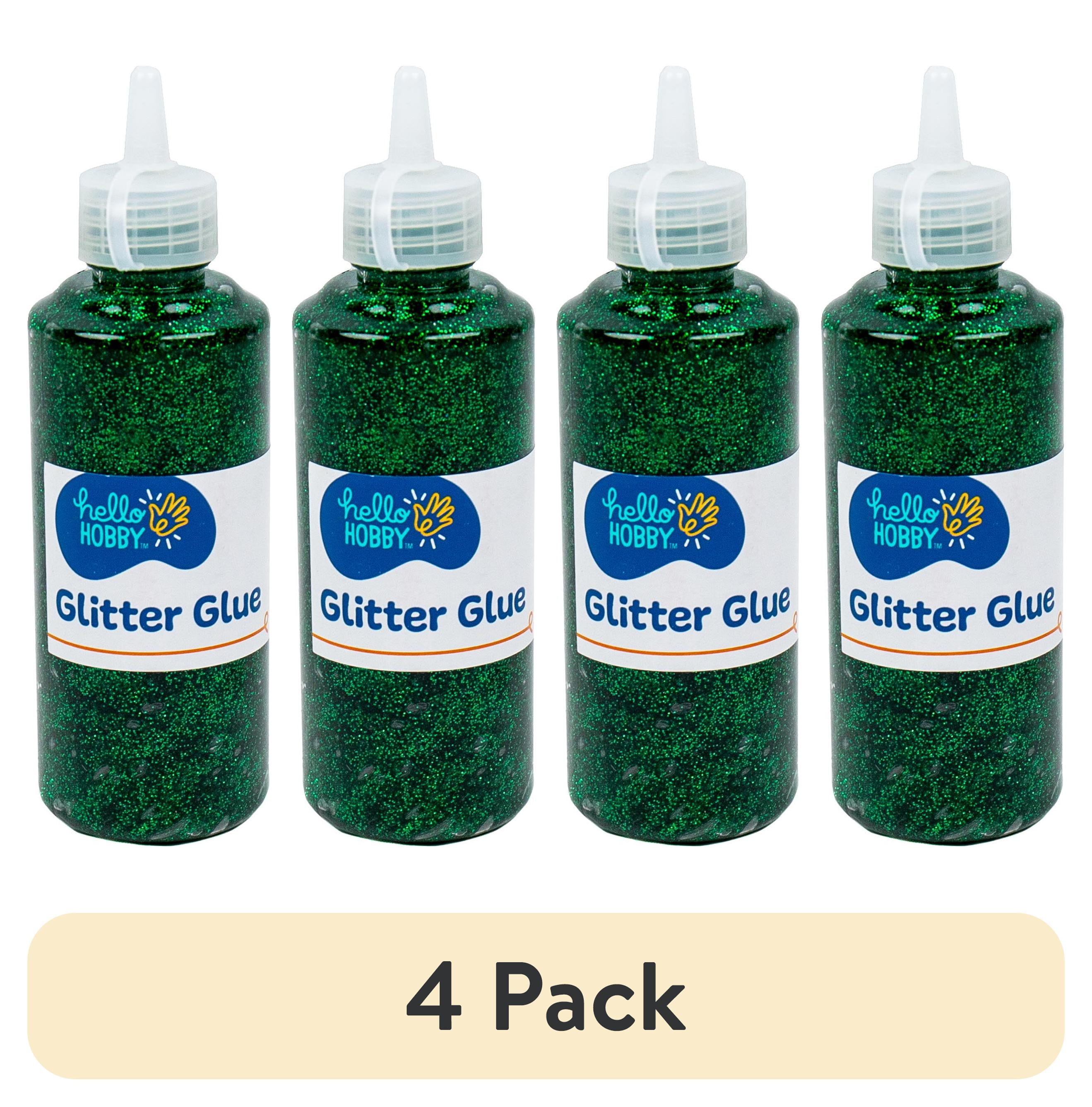 (4 pack) Hello Hobby Green Glitter Glue, 2.9 oz., Boys and Girls, Child ...