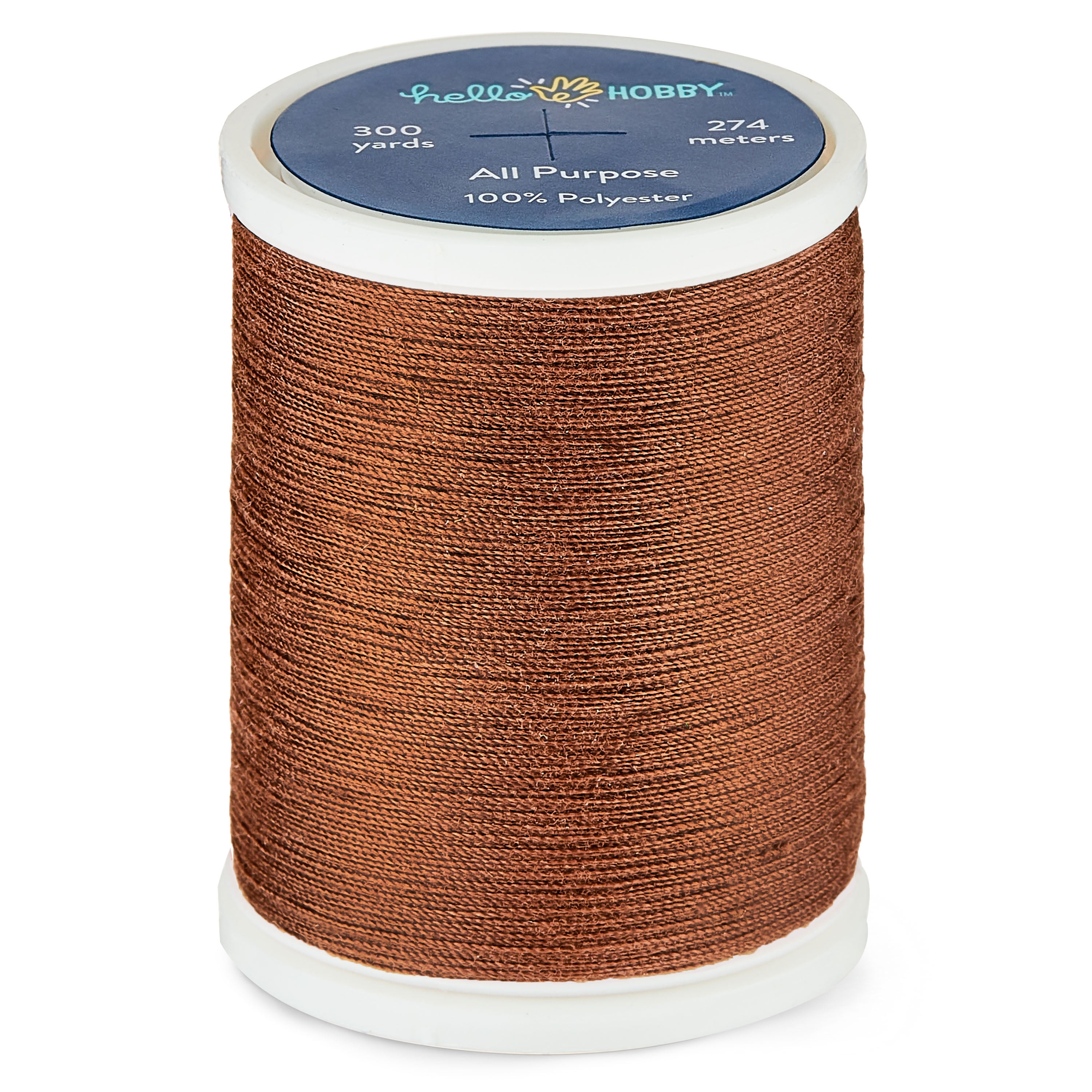 Hello Hobby Hazelnut Brown 100% Polyester All Purpose Thread, 300 Yards ...
