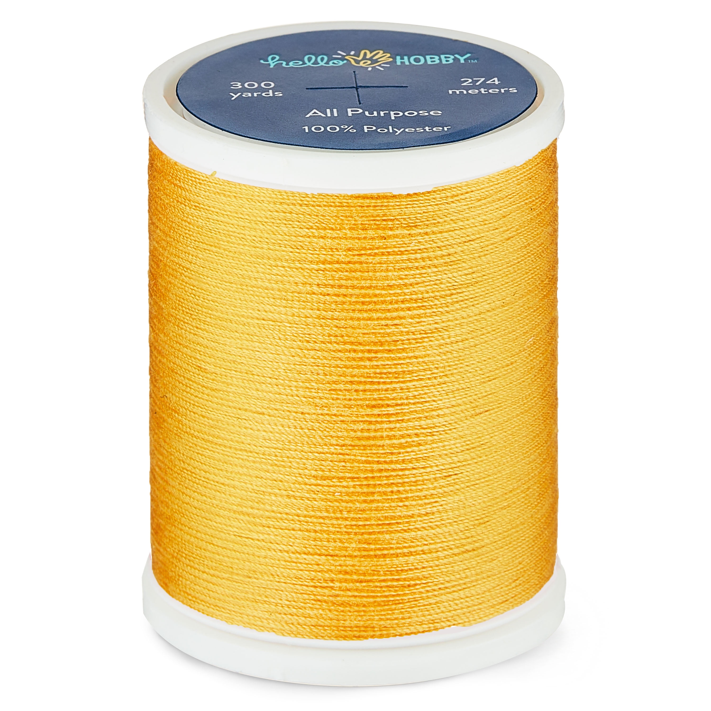 Hello Hobby Honey Gold Yellow 110 All Purpose Thread, 300 Yards ...