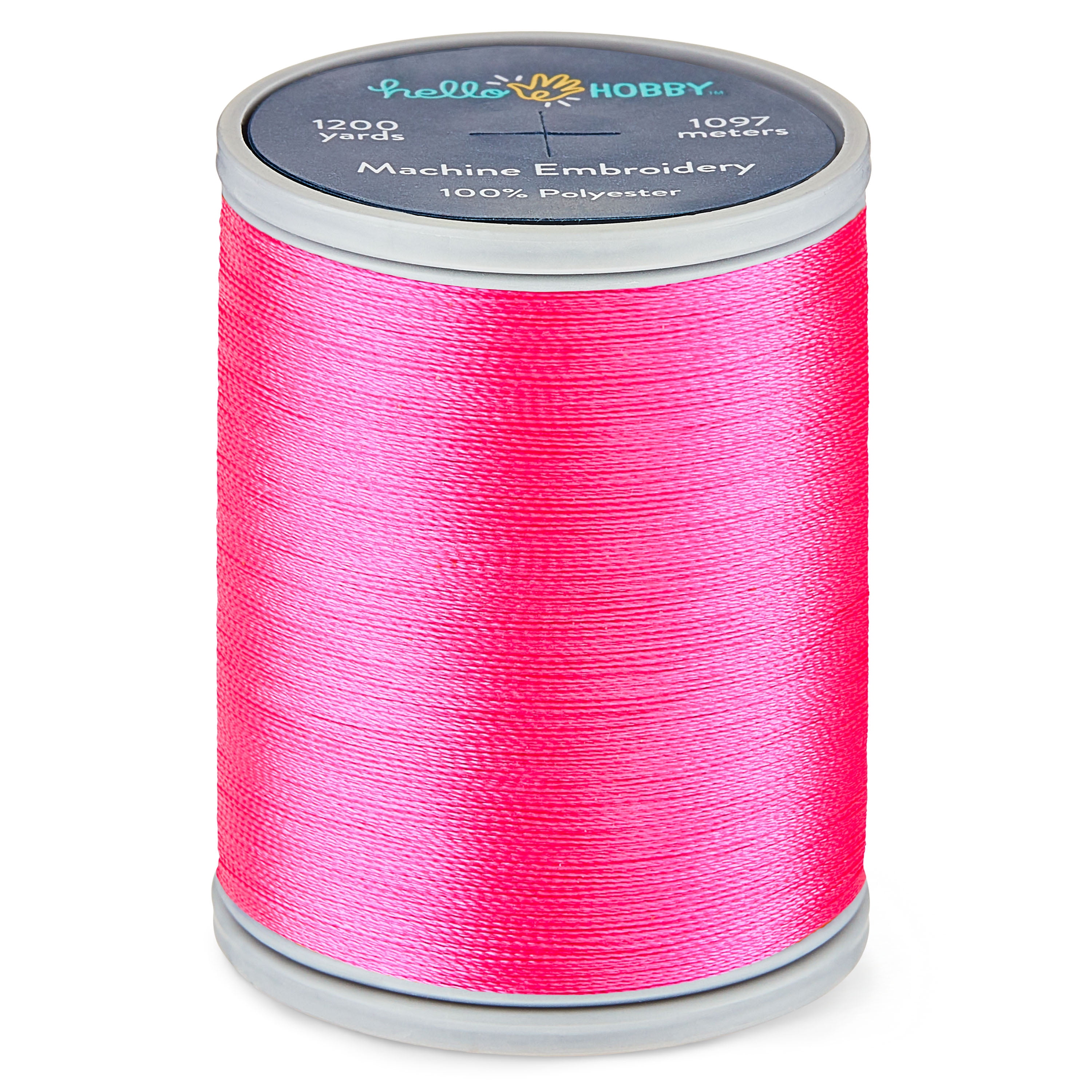 Hello Hobby Hot Pink 100% Polyester Machine Embroidery Thread 40 WT ...