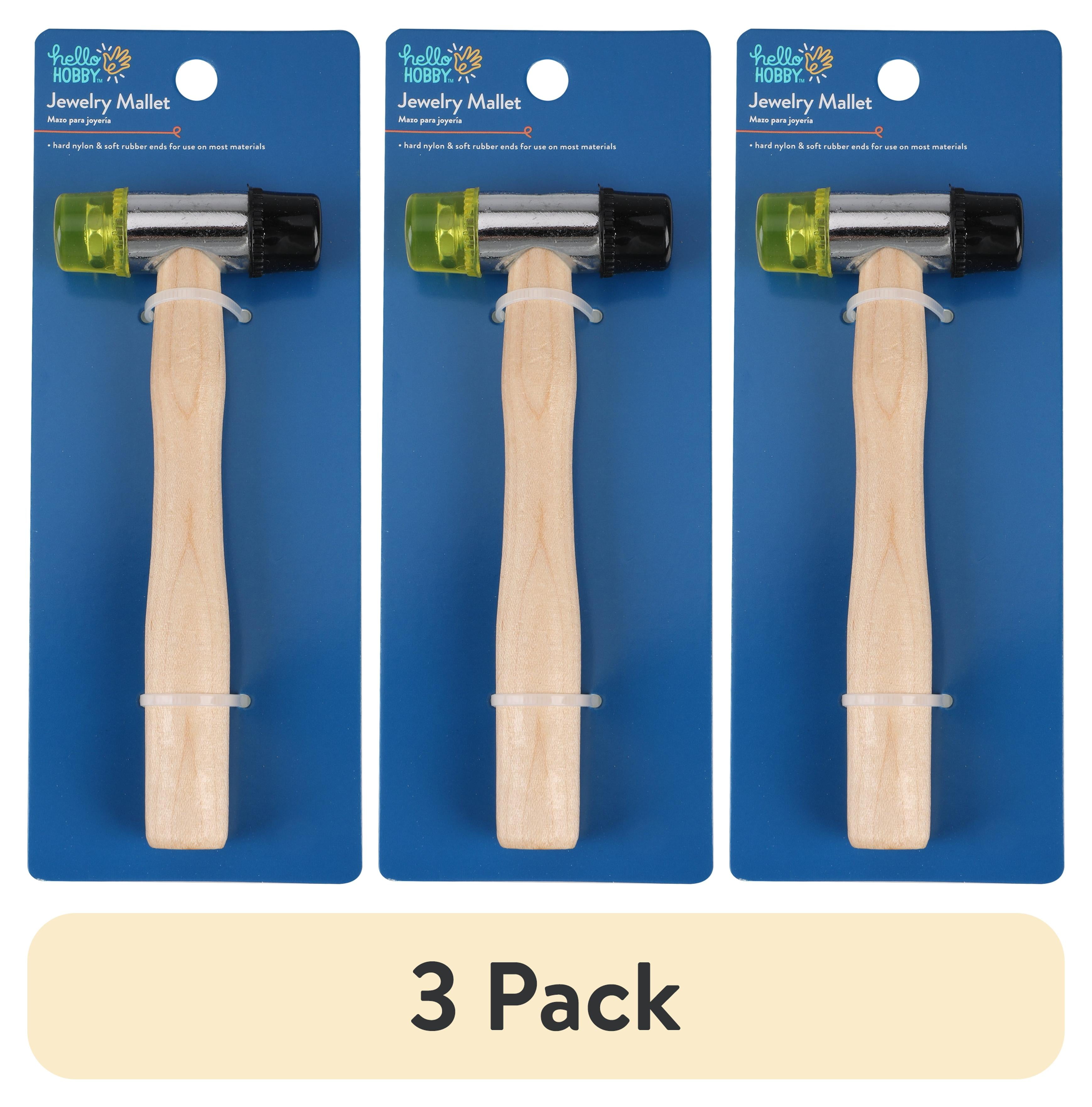 (3 pack) Hello Hobby Jewelry Rubber Mallet with Wood Handle - Walmart.com