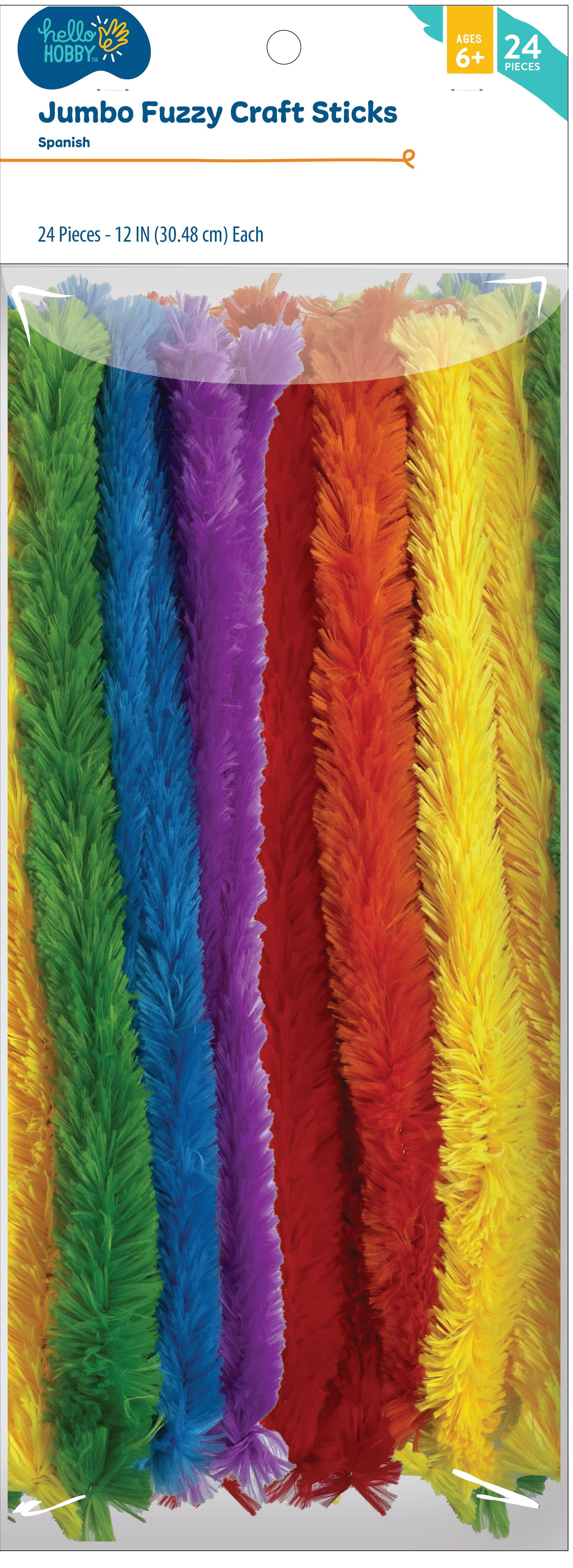 Hello Hobby Jumbo Fuzzy Craft Sticks, 24 Pieces - Walmart.com
