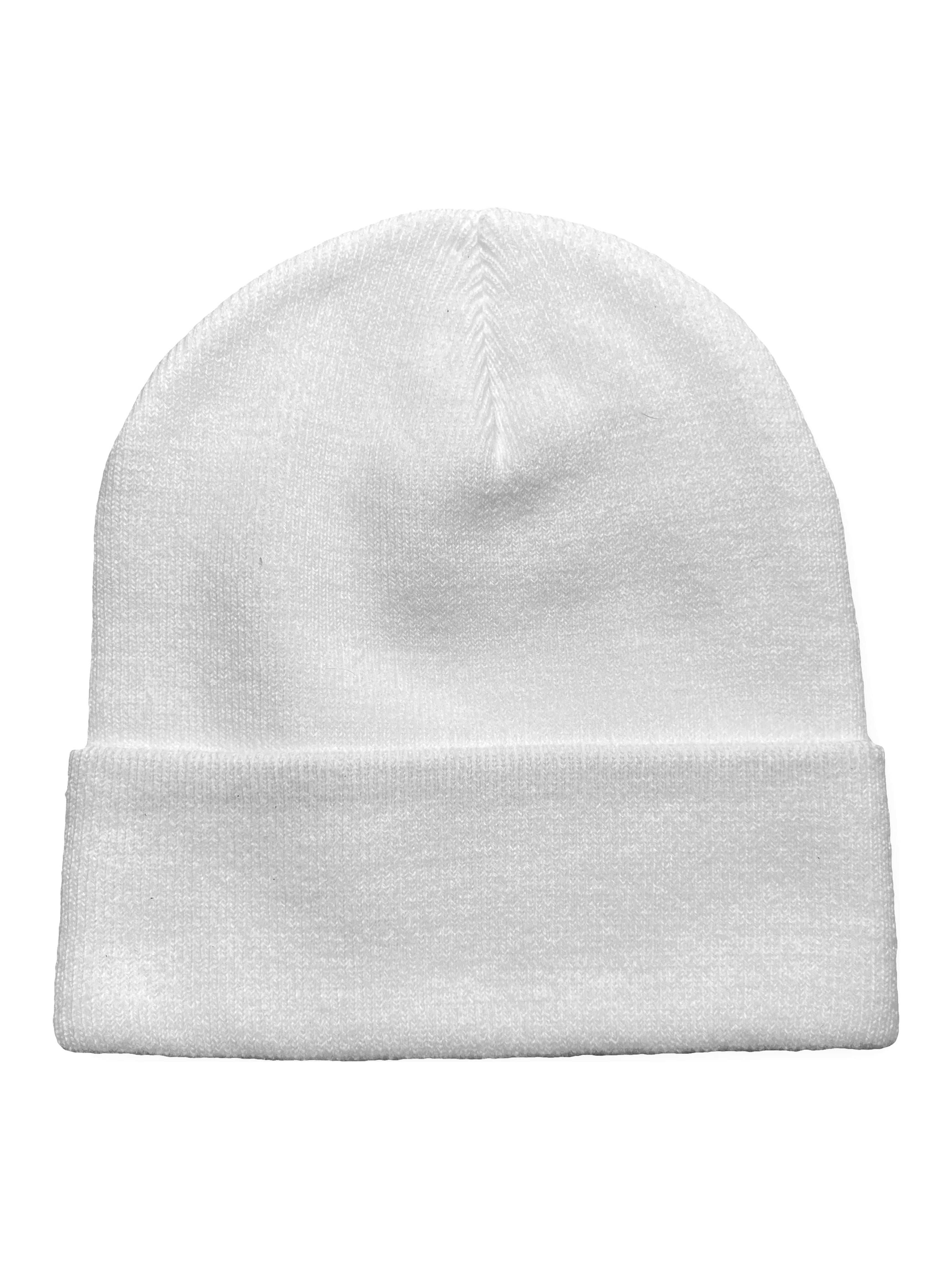 Hello Hobby Knit Beanie White Adult Customizable Embellishments Paint ...