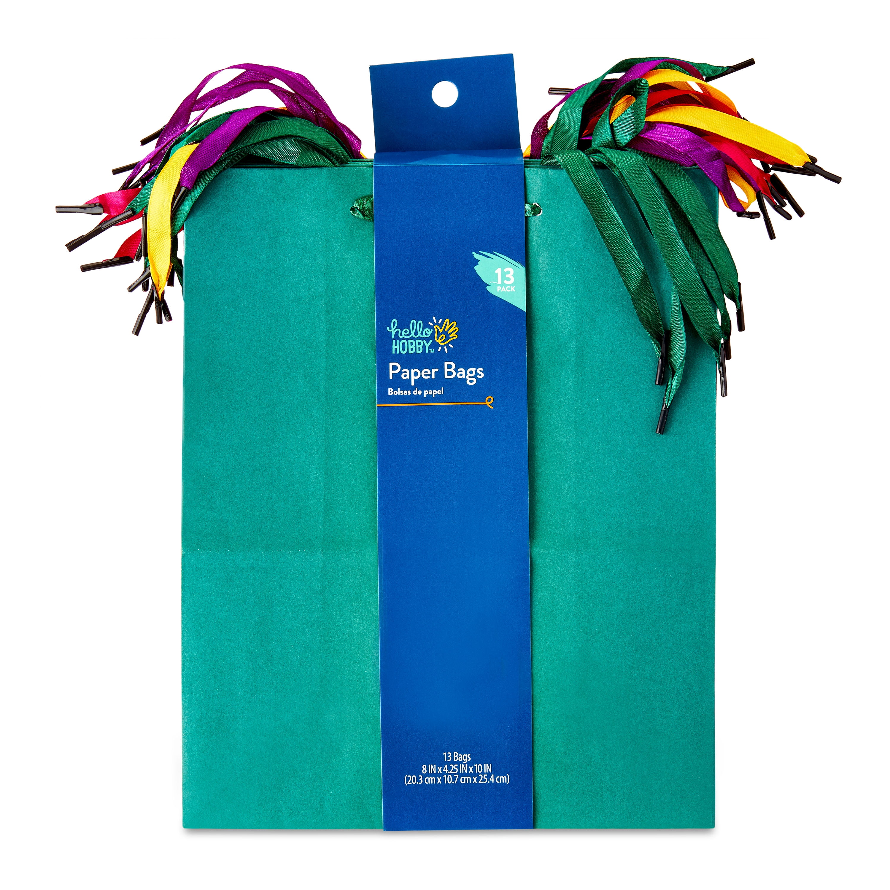 Hello Hobby Large Multicolor Paper Bags, 8" x 10", 13 Count - Walmart.com