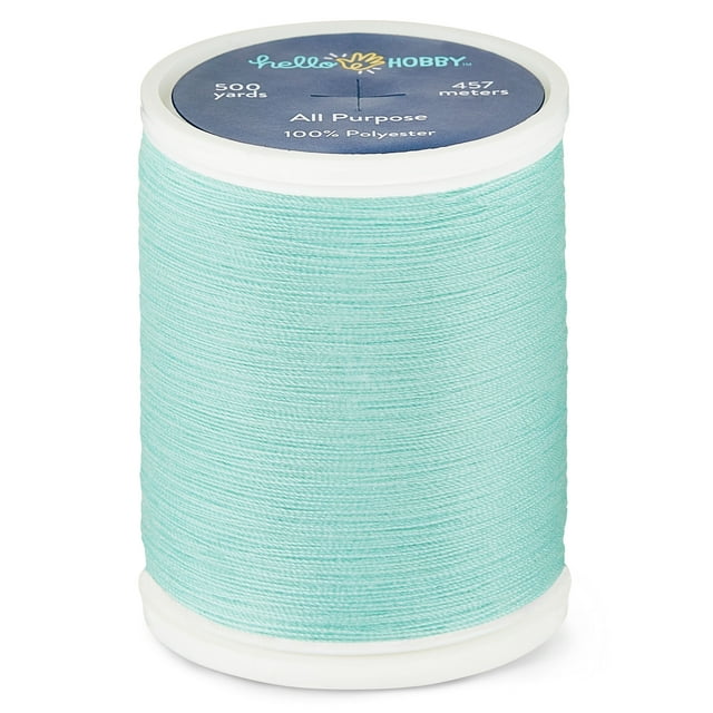 Hello Hobby Light Aqua Marine Blue 100% Polyester All Purpose Thread ...