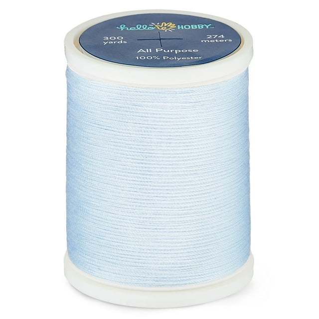 Hello Hobby Light Blue 100% Polyester All Purpose Thread, 300 Yards - Walmart.com