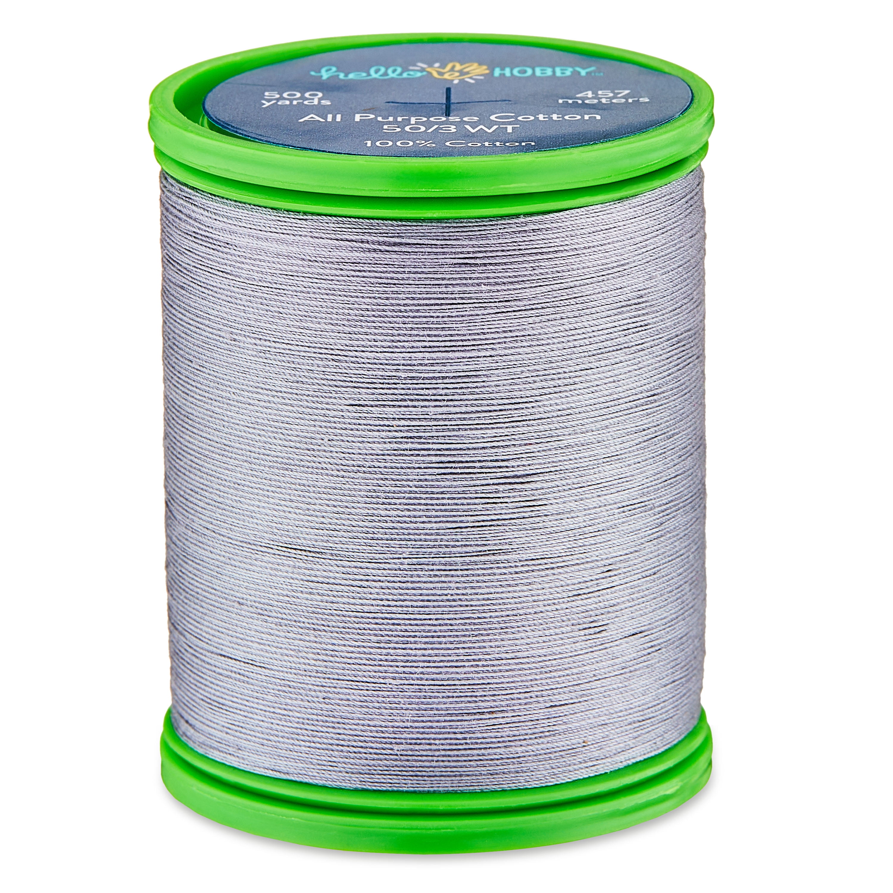Hello Hobby Light Gray Pima Cotton Thread, All Purpose, 50/3 WT ...