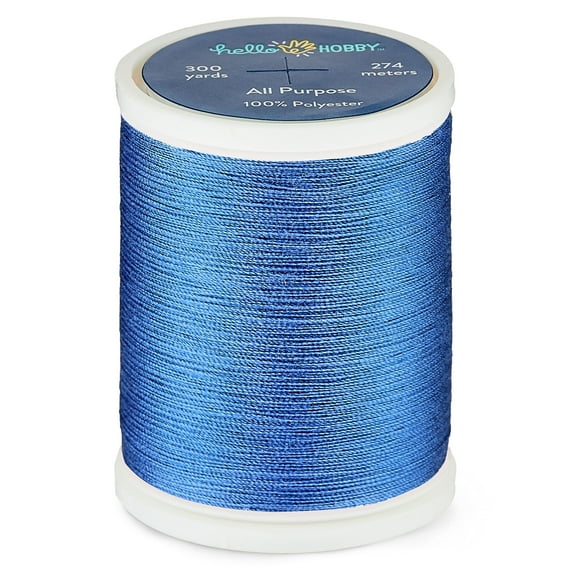 Hello Hobby Light Marine 100% Polyester All Purpose Thread, 300 Yards - Walmart.com