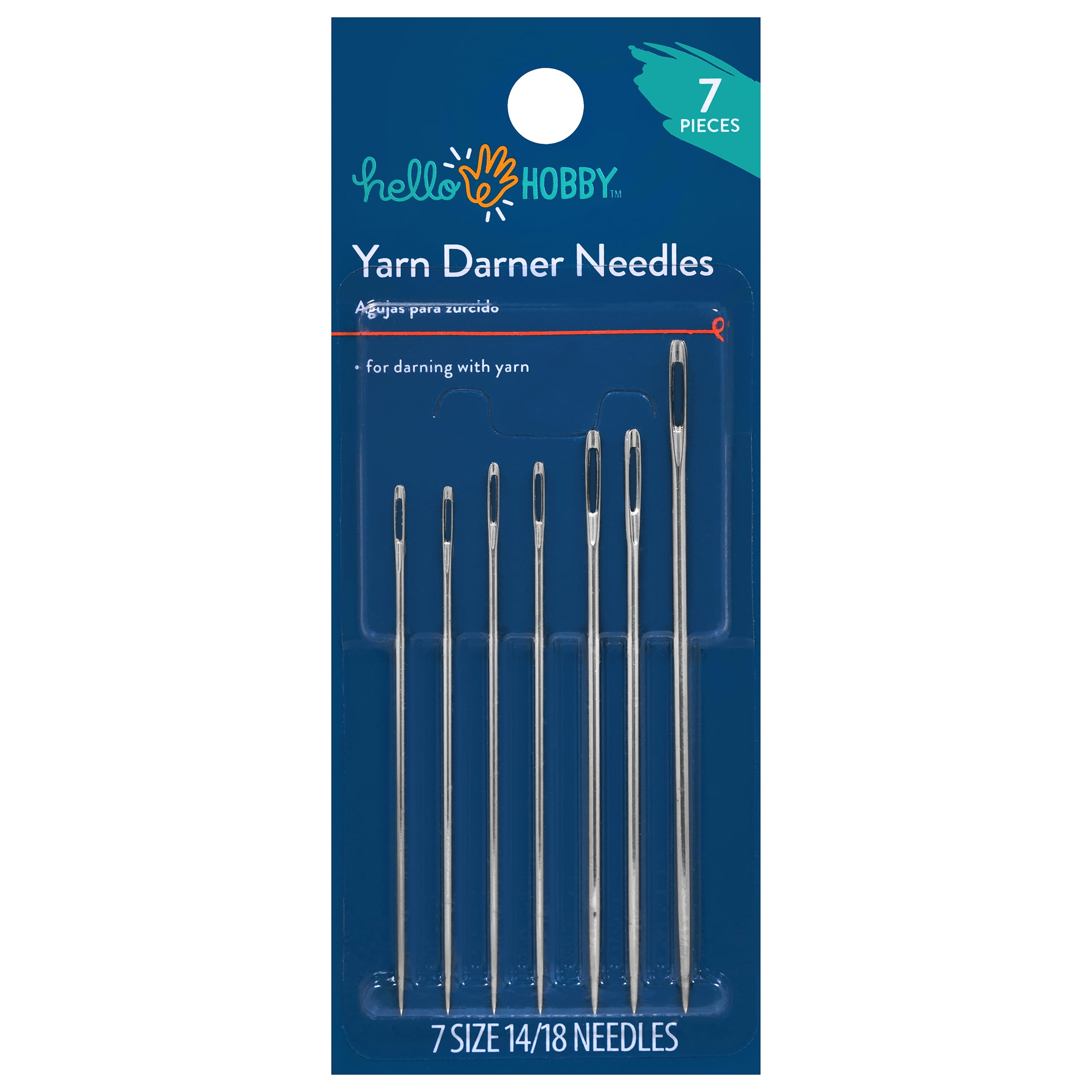 Hello Hobby Yarn Darner Needles, Sizes 14/18, 7 count - Walmart.com