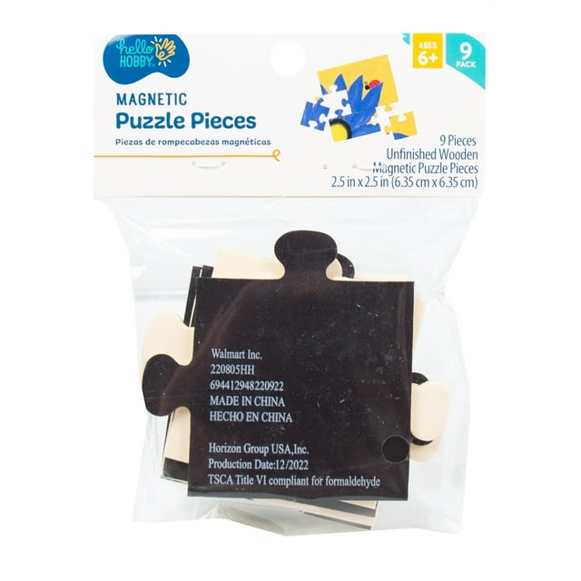 Hello Hobby Magnetic Puzzle Pieces 9-Pack for Kids and Adults, Ages 6 ...