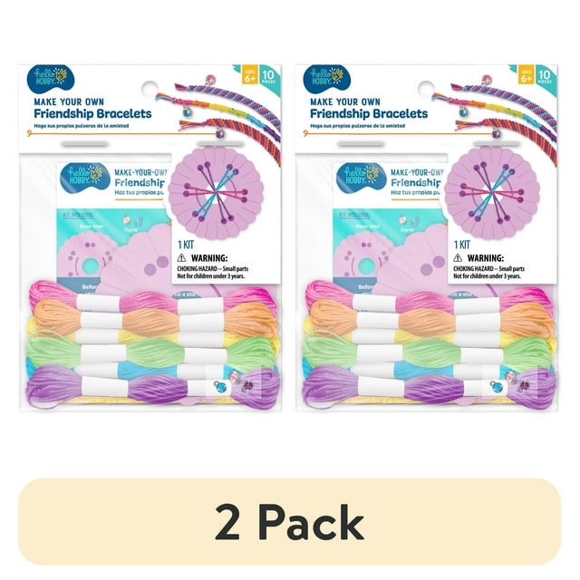 (2 pack) Hello Hobby Make Your Own Embroidery Thread Friendship ...