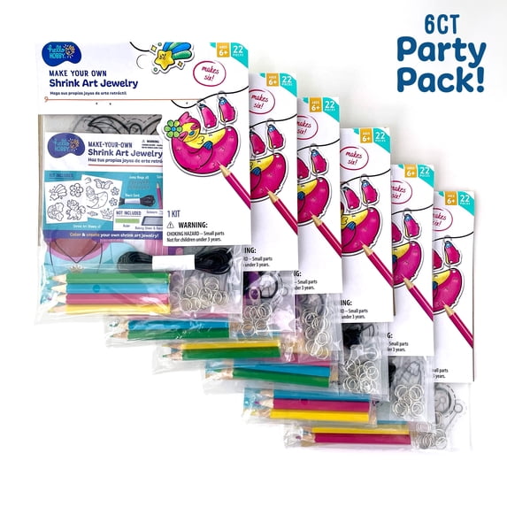Hello Hobby Shrink Art Jewelry Kit - Shrink Charms - 6 Kits - Walmart.com