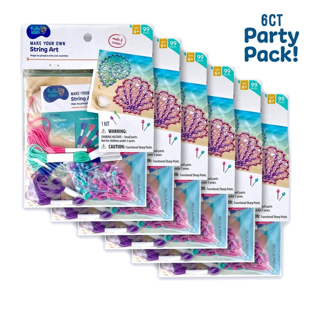Hello Hobby Make Your Own String Art, Child Craft Kit, 6 Kits - Walmart.com