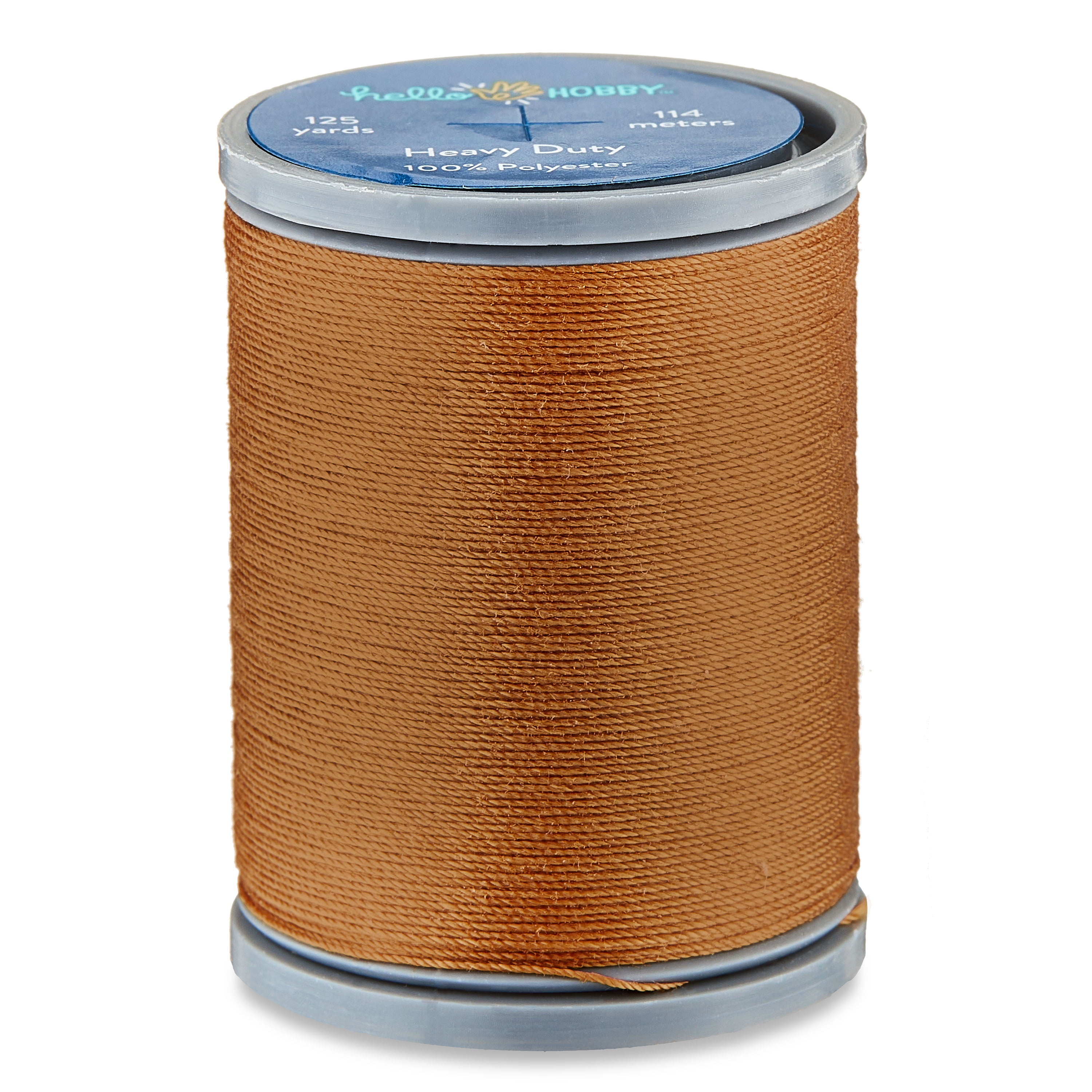Hello Hobby Heavy Duty Polyester Thread 125 Yards Gold for Sewing ...