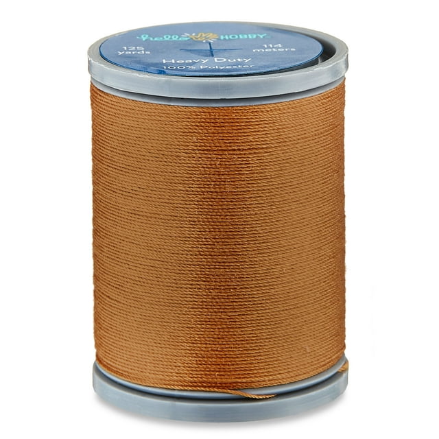 Hello Hobby Mid Gold 100% Polyester Heavy Duty Thread, 125 Yards ...