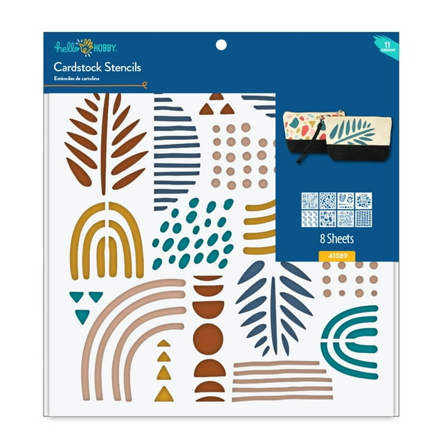 Hello Hobby Modern Designs Cardstock Stencil (8 Pieces) - Walmart.com