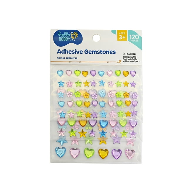 Hello Hobby Multicolor Adhesive Round Gemstones, 120 Piece - Walmart.com